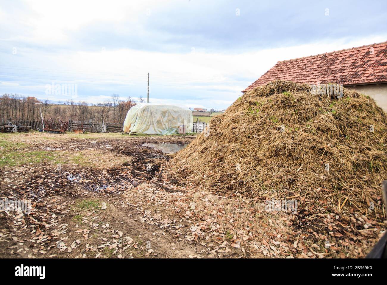 Rural agricultural farm, Farming scene Stock Photo - Alamy