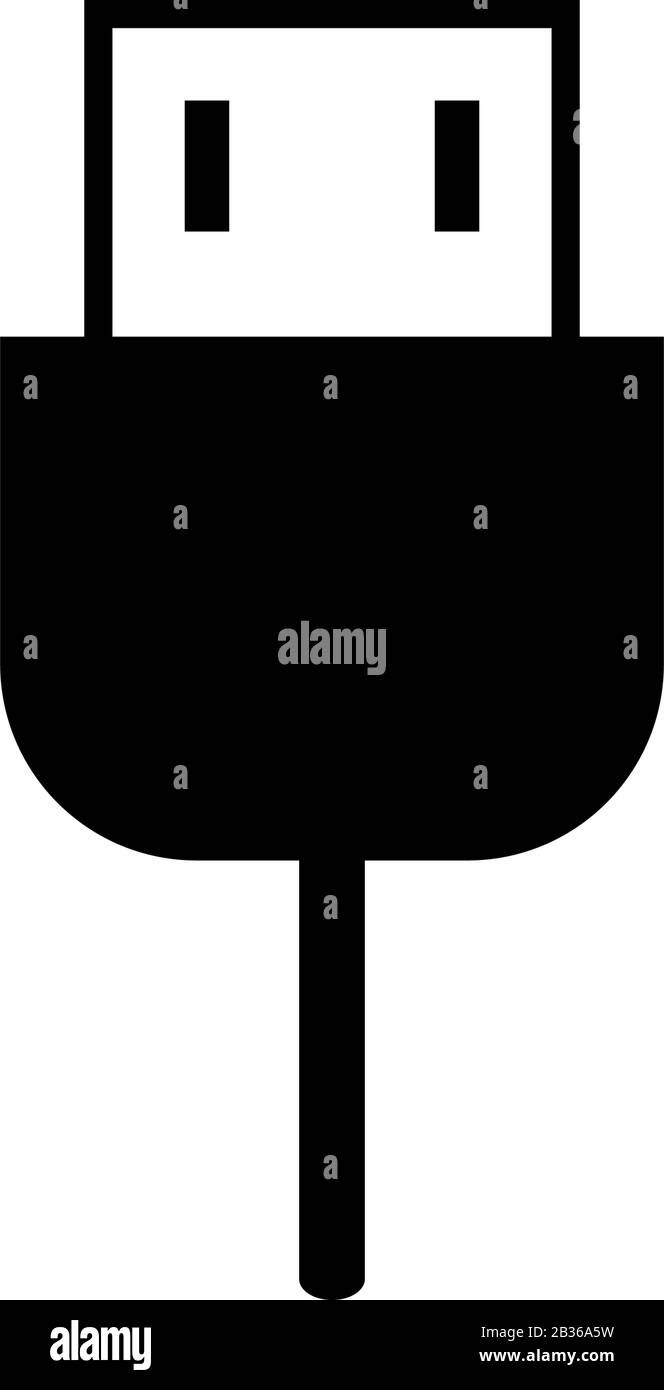 usb socket icon illustrated in vector on white background Stock Vector ...