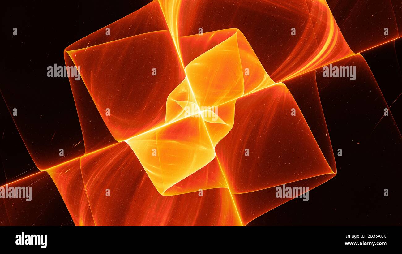 Fiery glowing quantum, computer generated abstract background, 3D rendering Stock Photo - Alamy