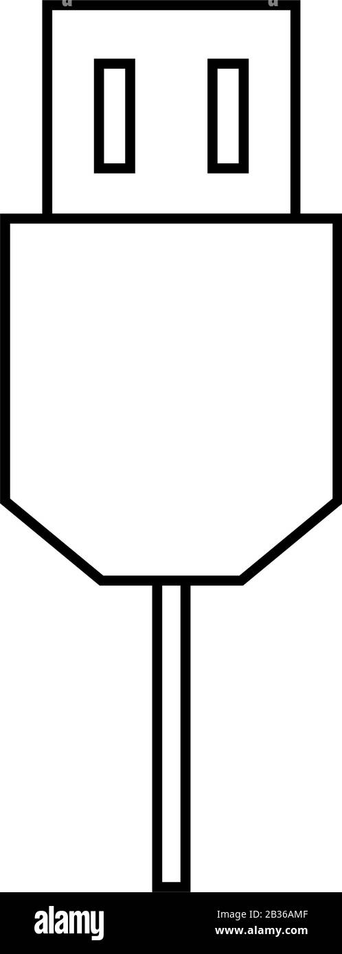 usb socket icon illustrated in vector on white background Stock Vector ...