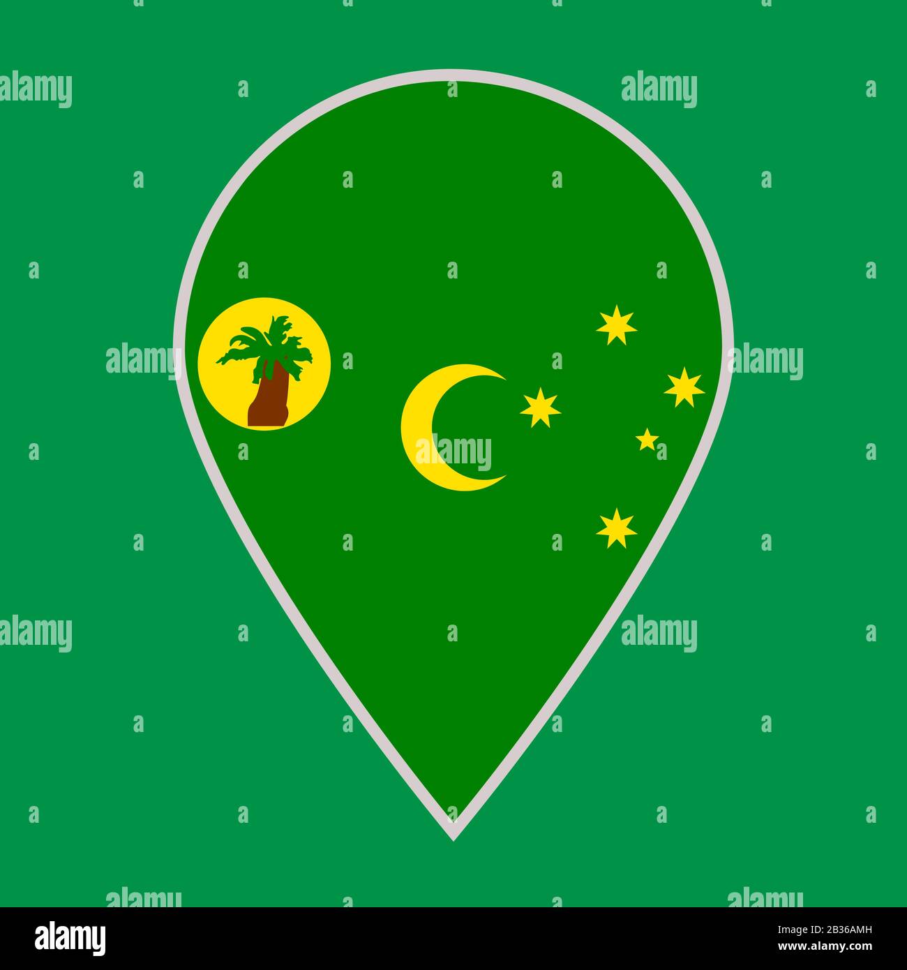 Map of cocos islands hi-res stock photography and images - Alamy