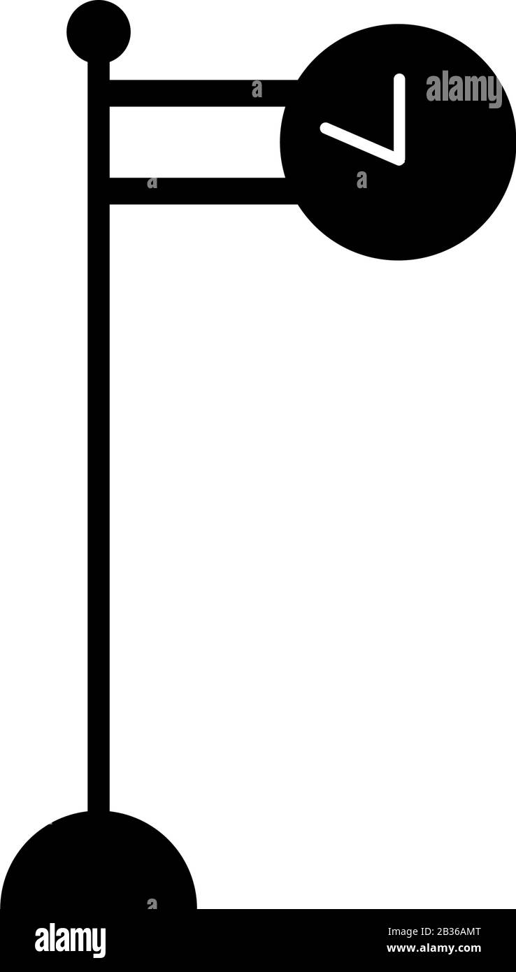 station clock icon illustrated in vector on white background Stock ...