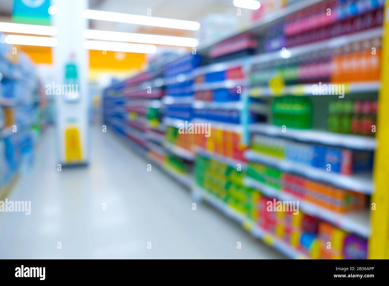 Abstract blurred bokeh shelf supermarket modern trade, Business ...