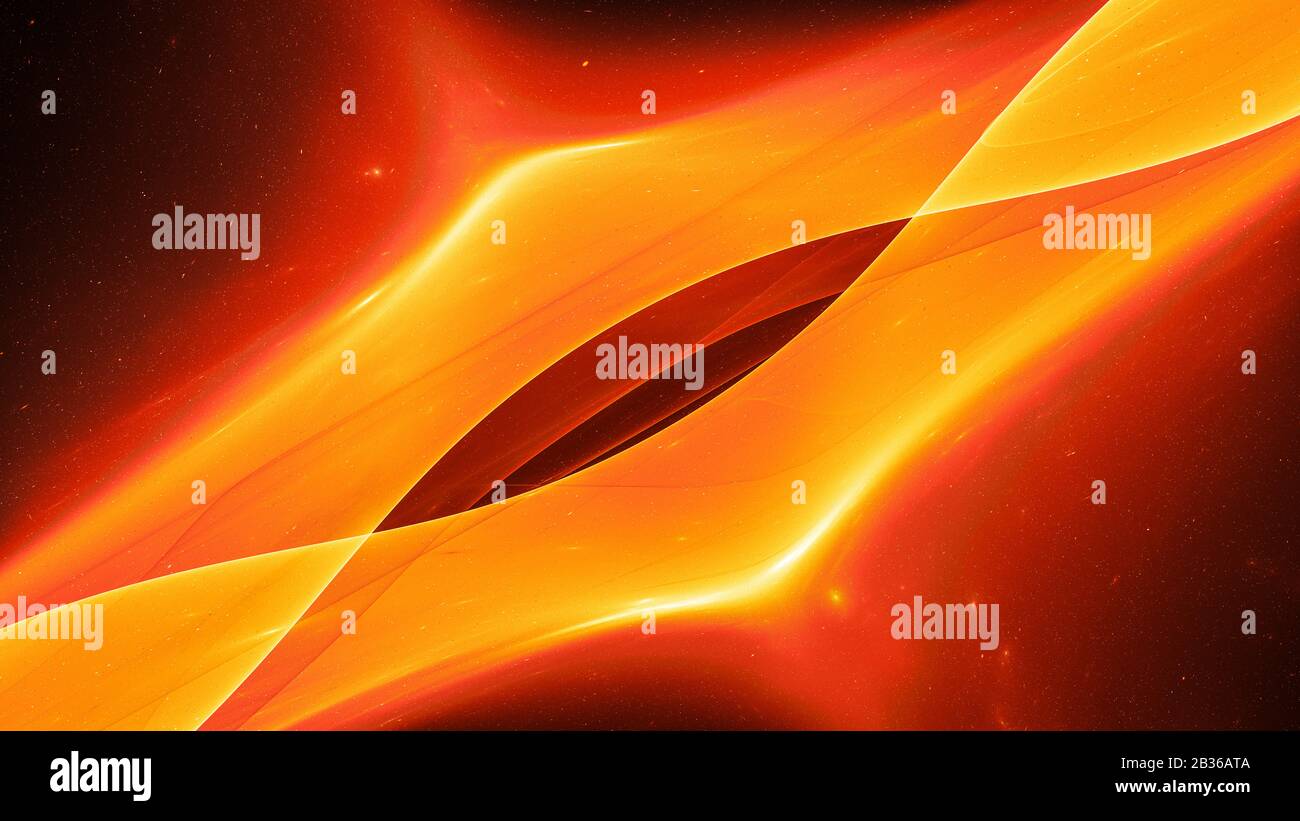 Fiery glowing dimensional string, computer generated abstract background, 3D rendering Stock ...