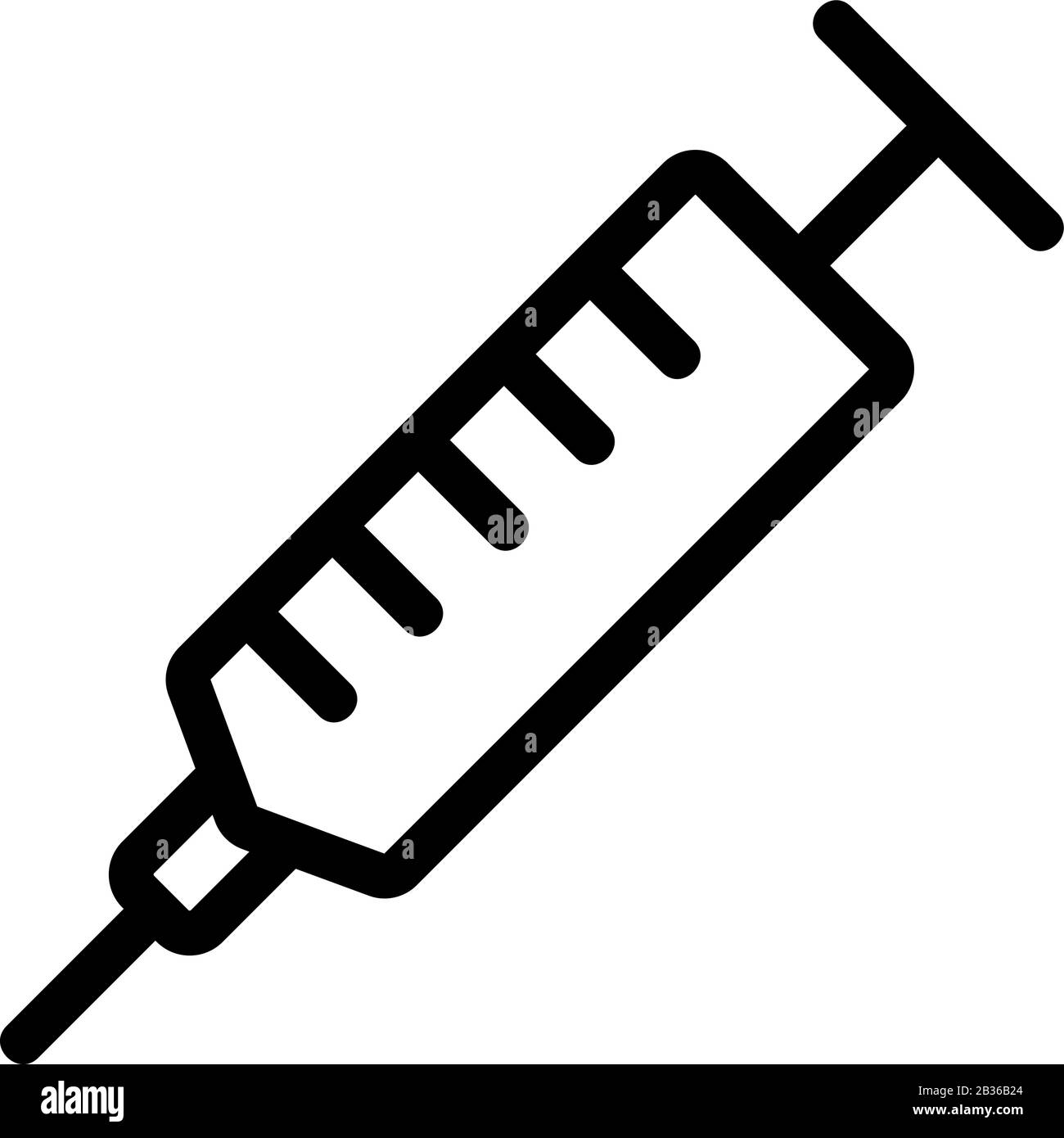 syringe icon vector. Isolated contour symbol illustration Stock Vector ...