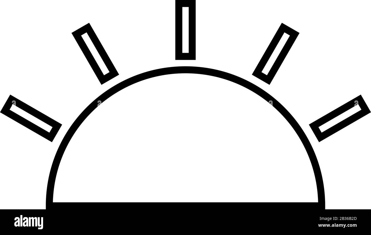 sunset icon illustrated in vector on white background Stock Vector ...