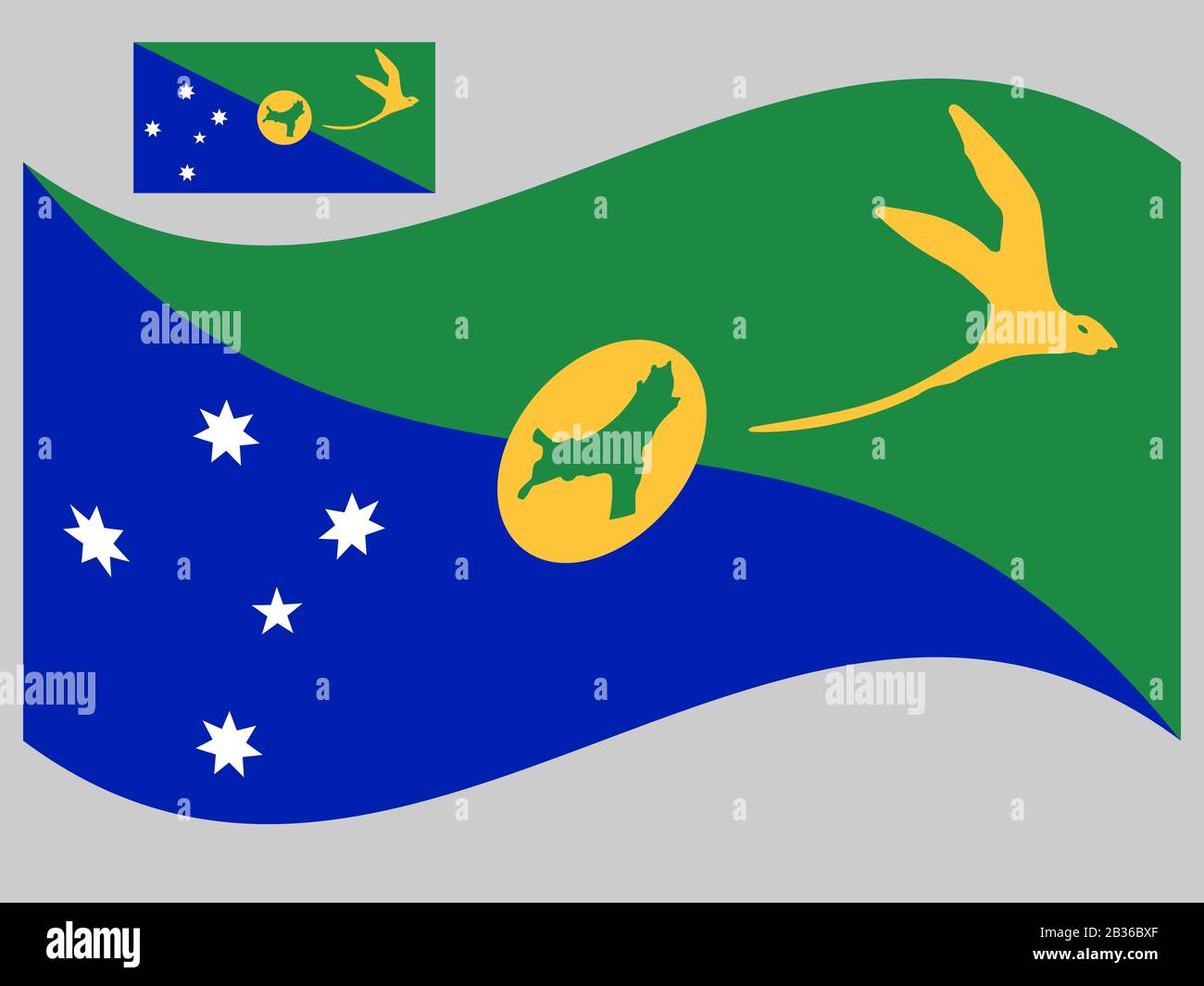 Christmas island flag hi-res stock photography and images - Alamy