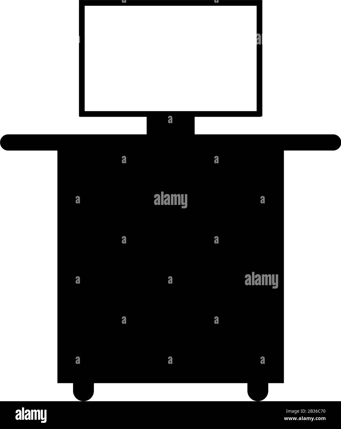 work station icon illustrated in vector on white background Stock ...