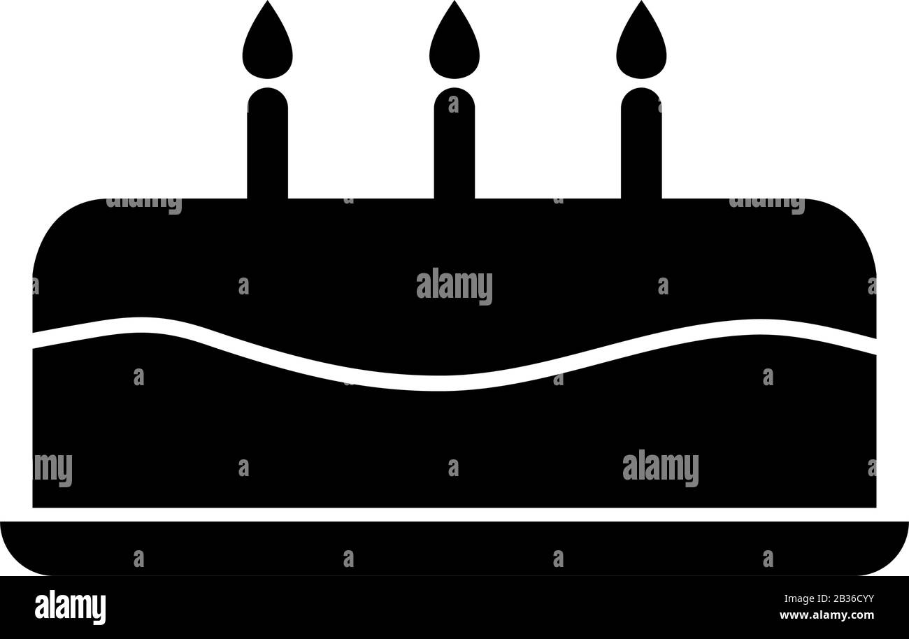 cake icon illustrated in vector on white background Stock Vector Image ...