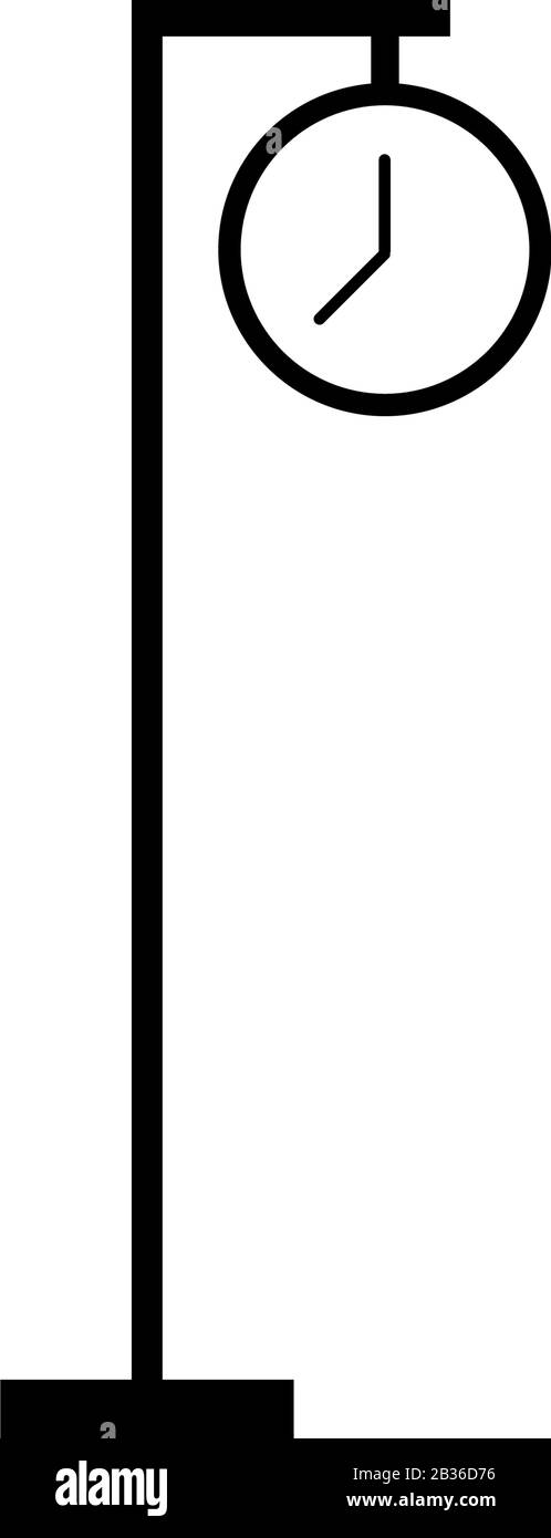 station clock icon illustrated in vector on white background Stock ...