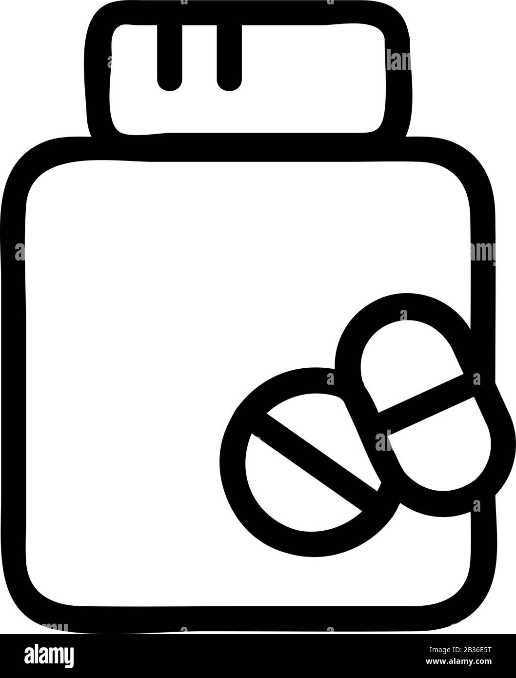 tablet bottle icon vector. Isolated contour symbol illustration Stock ...