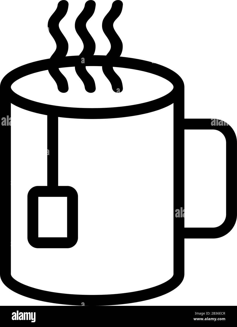 Mug hot tea icon vector. Isolated contour symbol illustration Stock ...