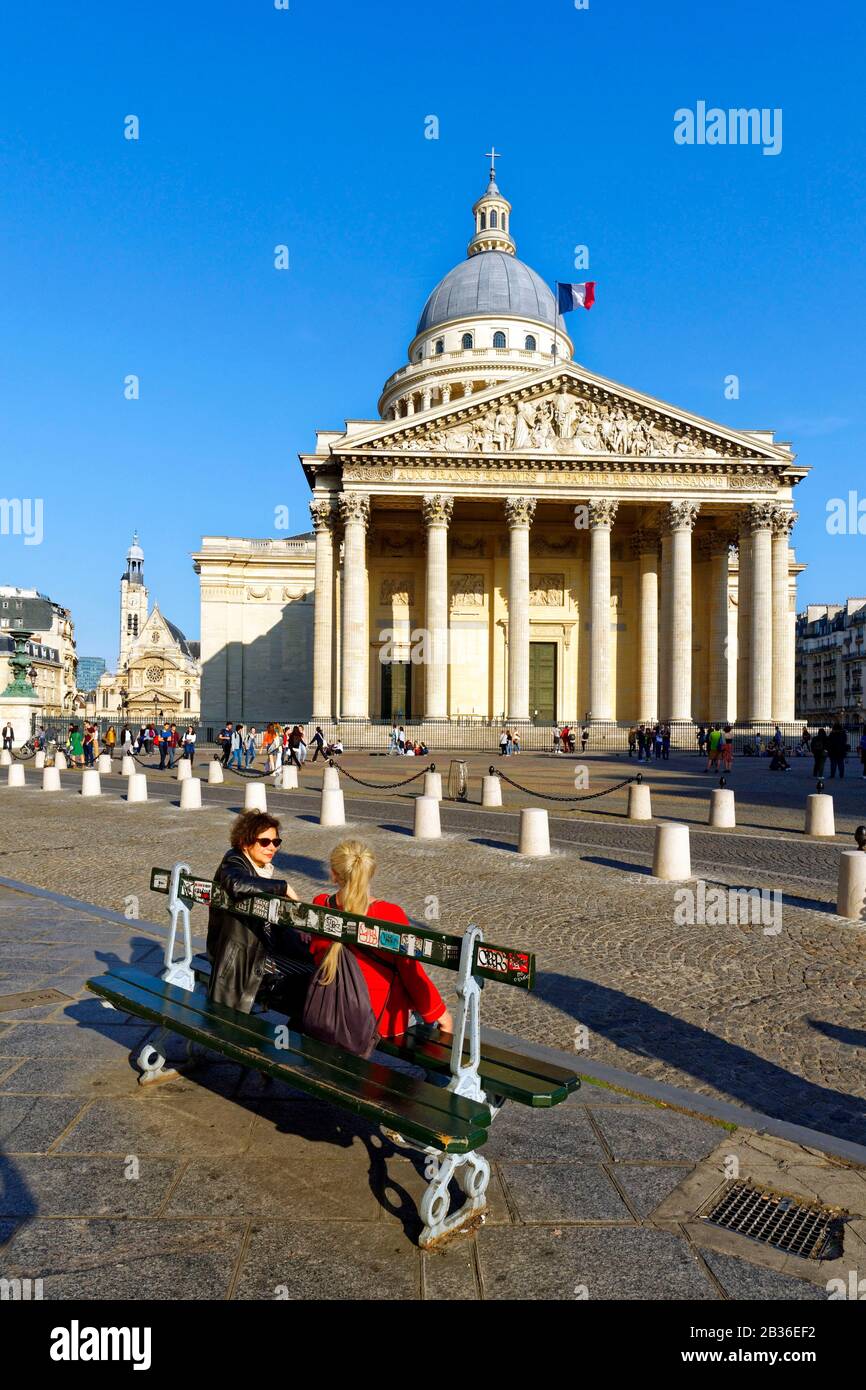 France, Paris, Latin Quarter, Pantheon (1790) neoclassical style ...