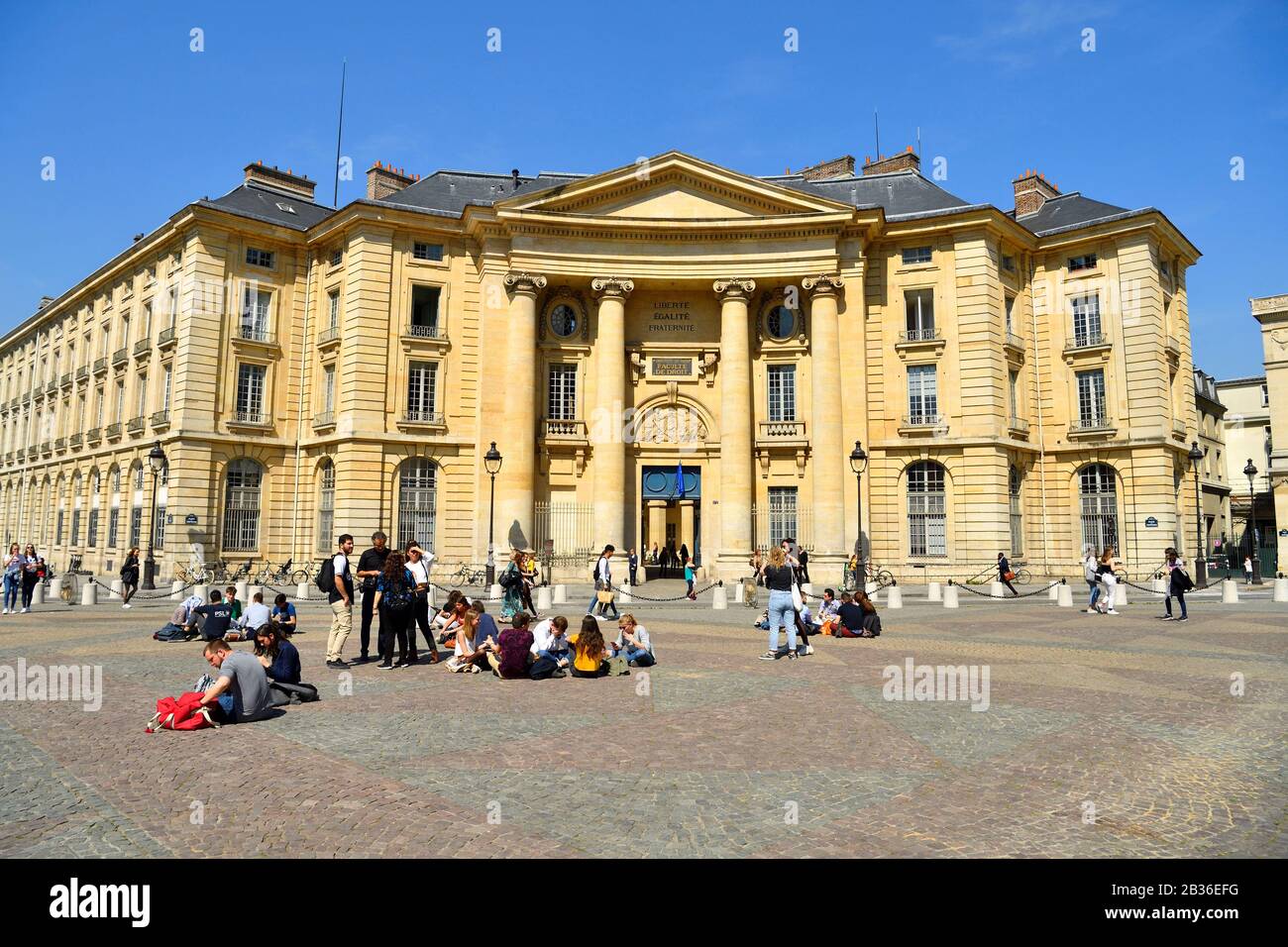 France, Paris, Latin Quarter, Place du Pantheon square, the Town Hall ...