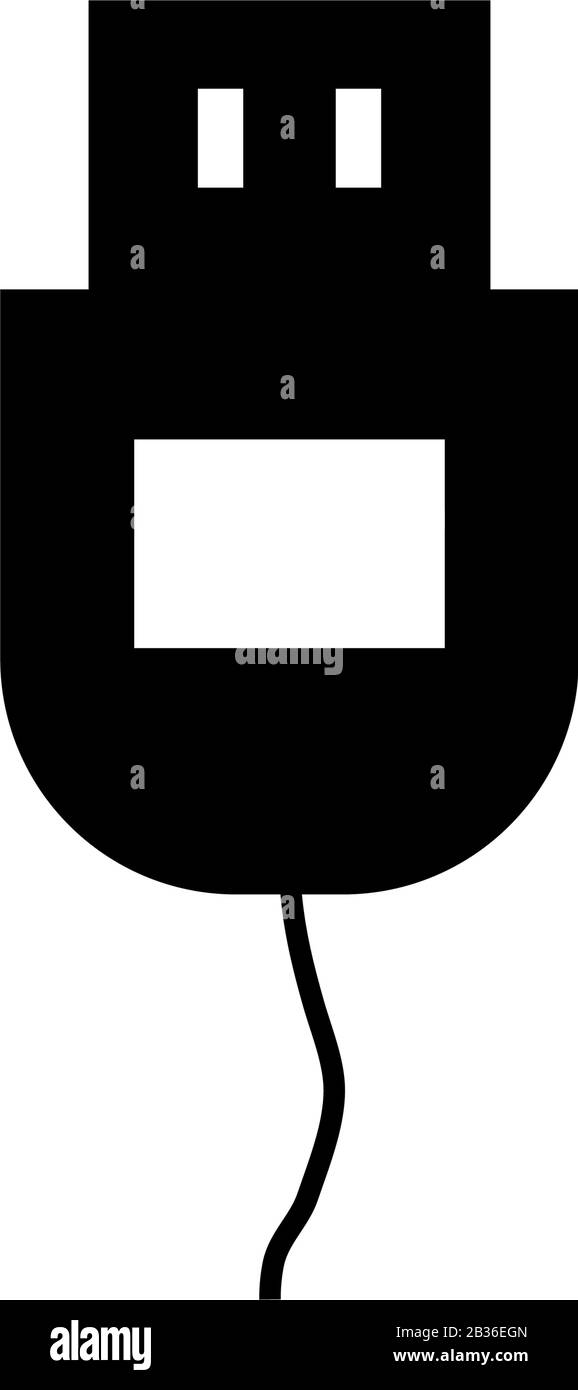 usb socket icon illustrated in vector on white background Stock Vector ...