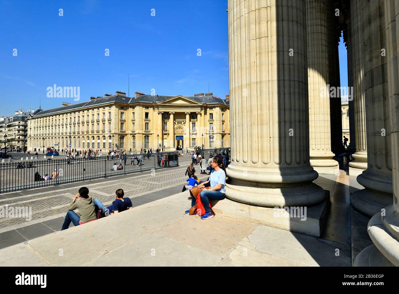 France, Paris, Latin Quarter, Place du Pantheon square, Pantheon (1790 ...