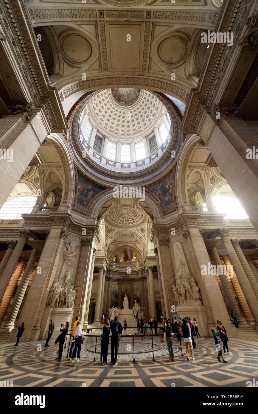 France, Paris, Latin Quarter, Pantheon (1790) neoclassical style ...