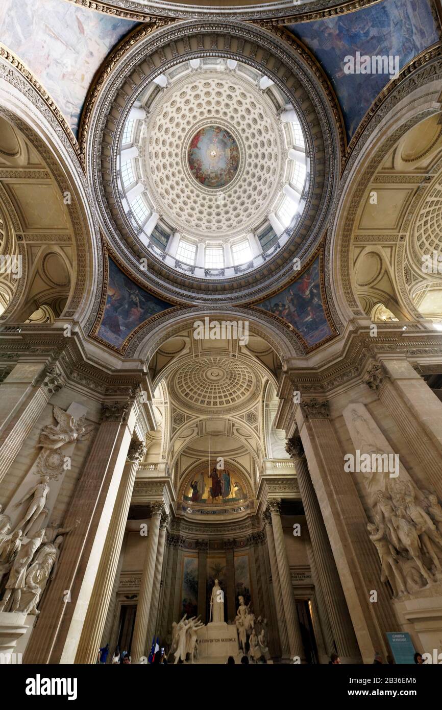France, Paris, Latin Quarter, Pantheon (1790) neoclassical style ...