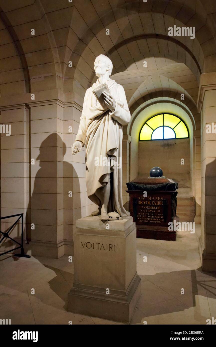 France Paris Statue Voltaire High Resolution Stock Photography and ...
