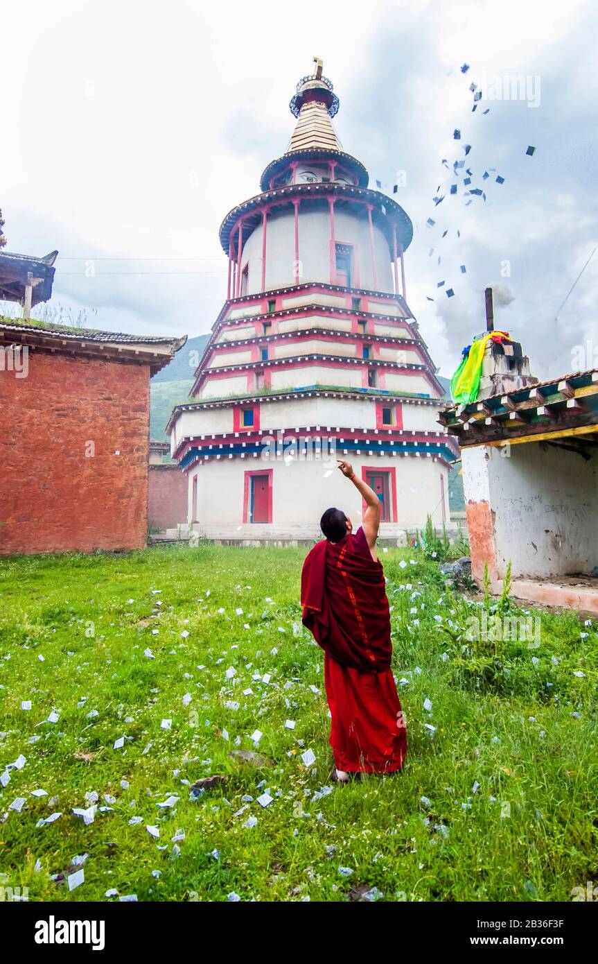 China, Qinghai, Tibet, Amdo, Pema, Banma, Akyong Gya Monastery, Jonang ...