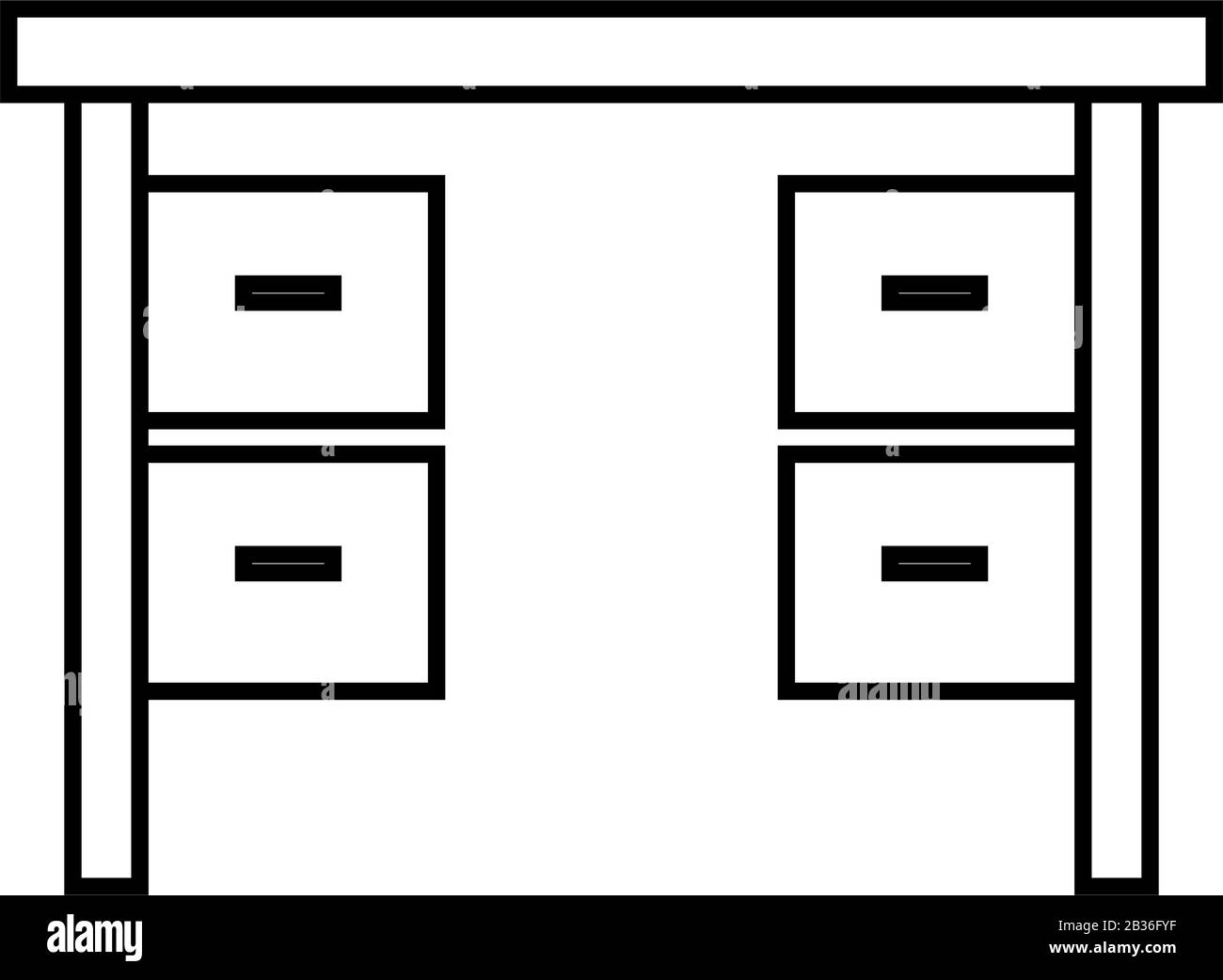 work station icon illustrated in vector on white background Stock ...