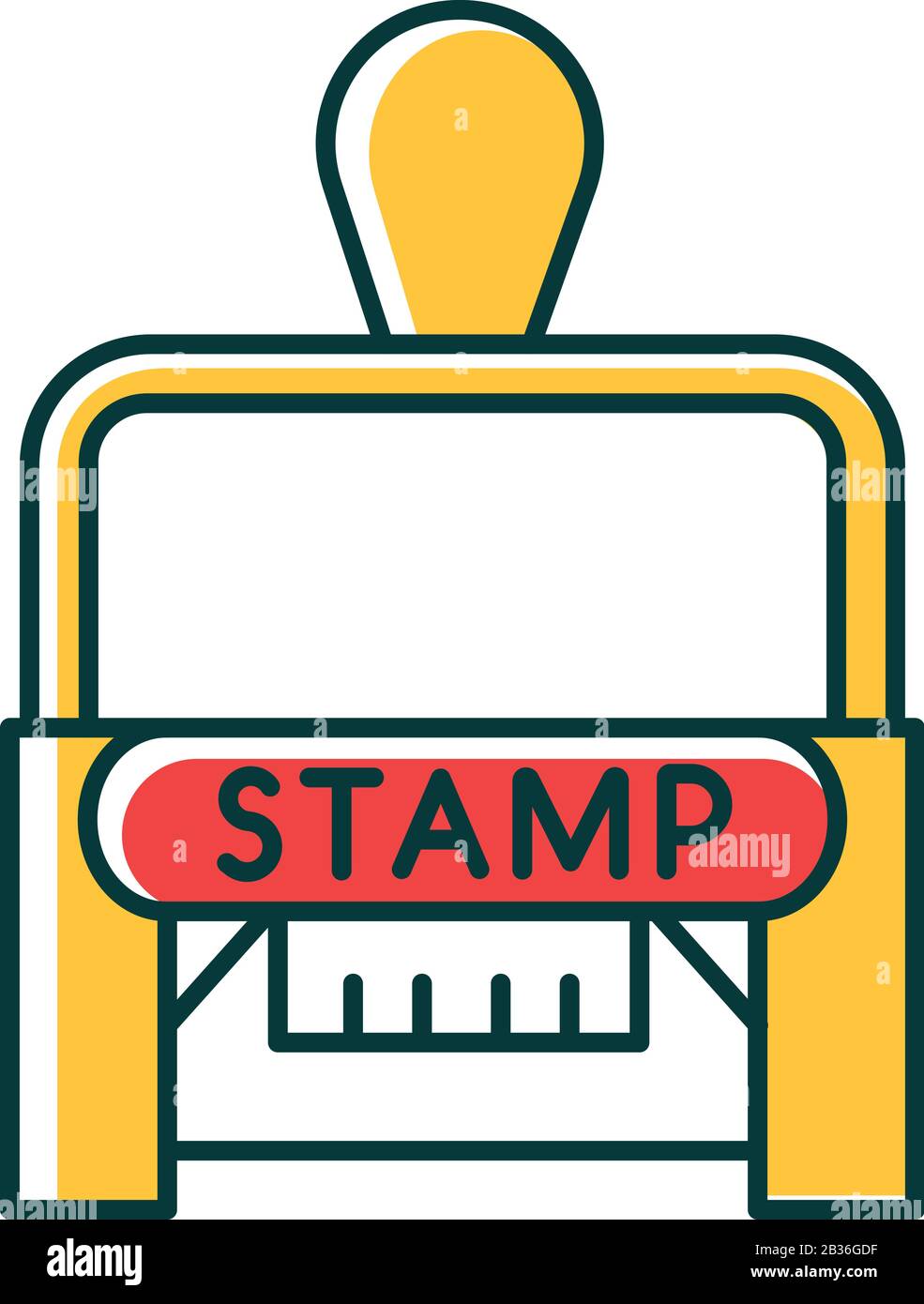 Stamp RGB color icon. Apostille and legalization. Legal paper ...