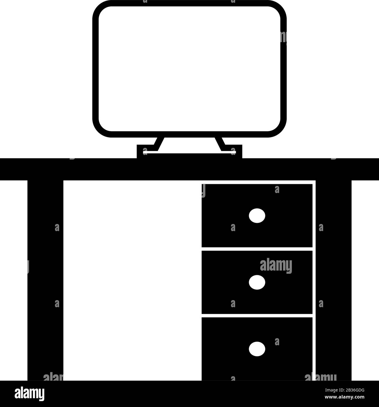 work station icon illustrated in vector on white background Stock ...