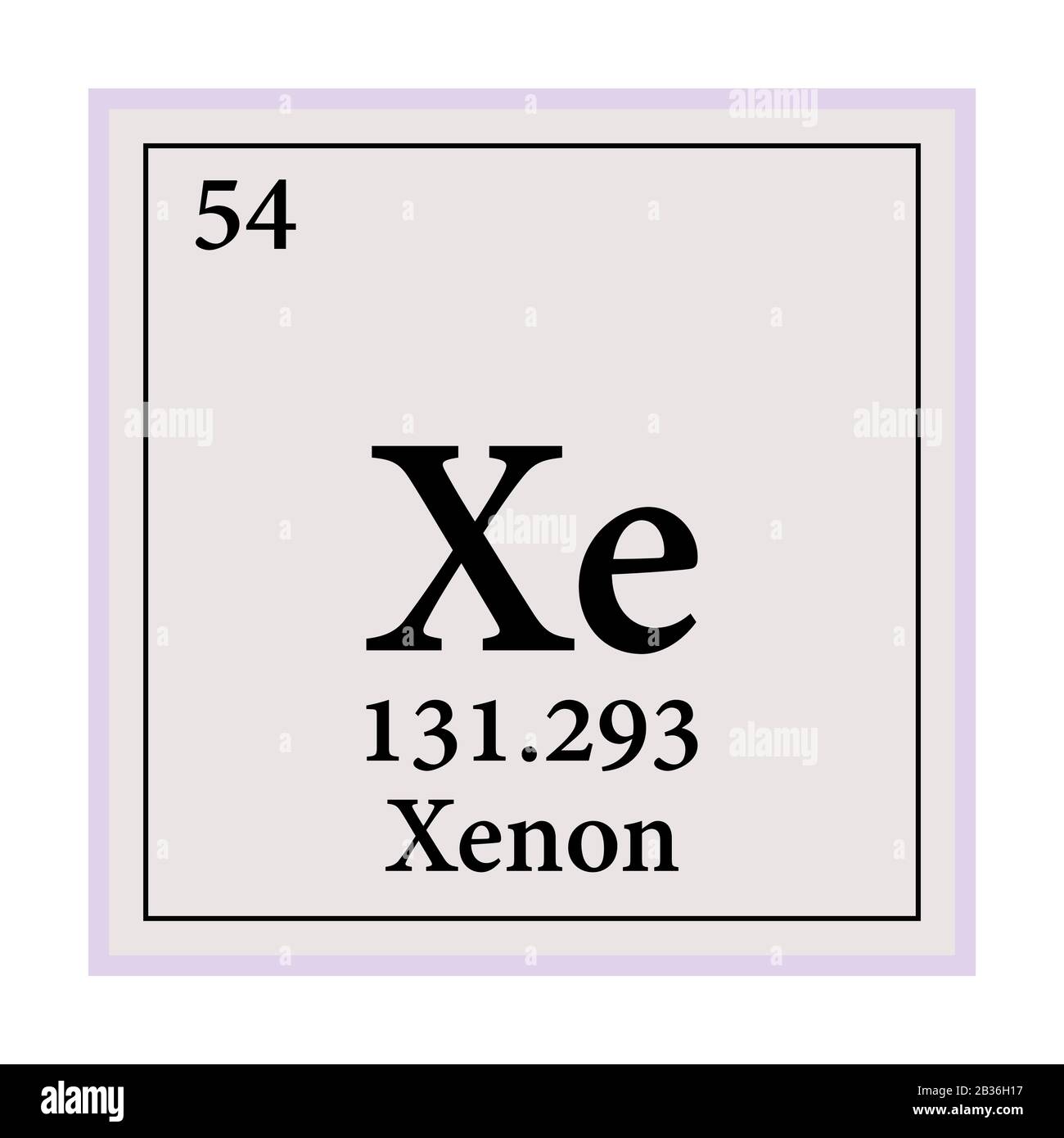 Xenon Periodic Table of the Elements Vector illustration eps 10 Stock ...