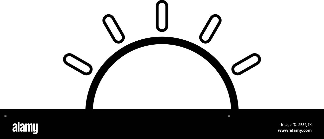 sunset icon illustrated in vector on white background Stock Vector ...