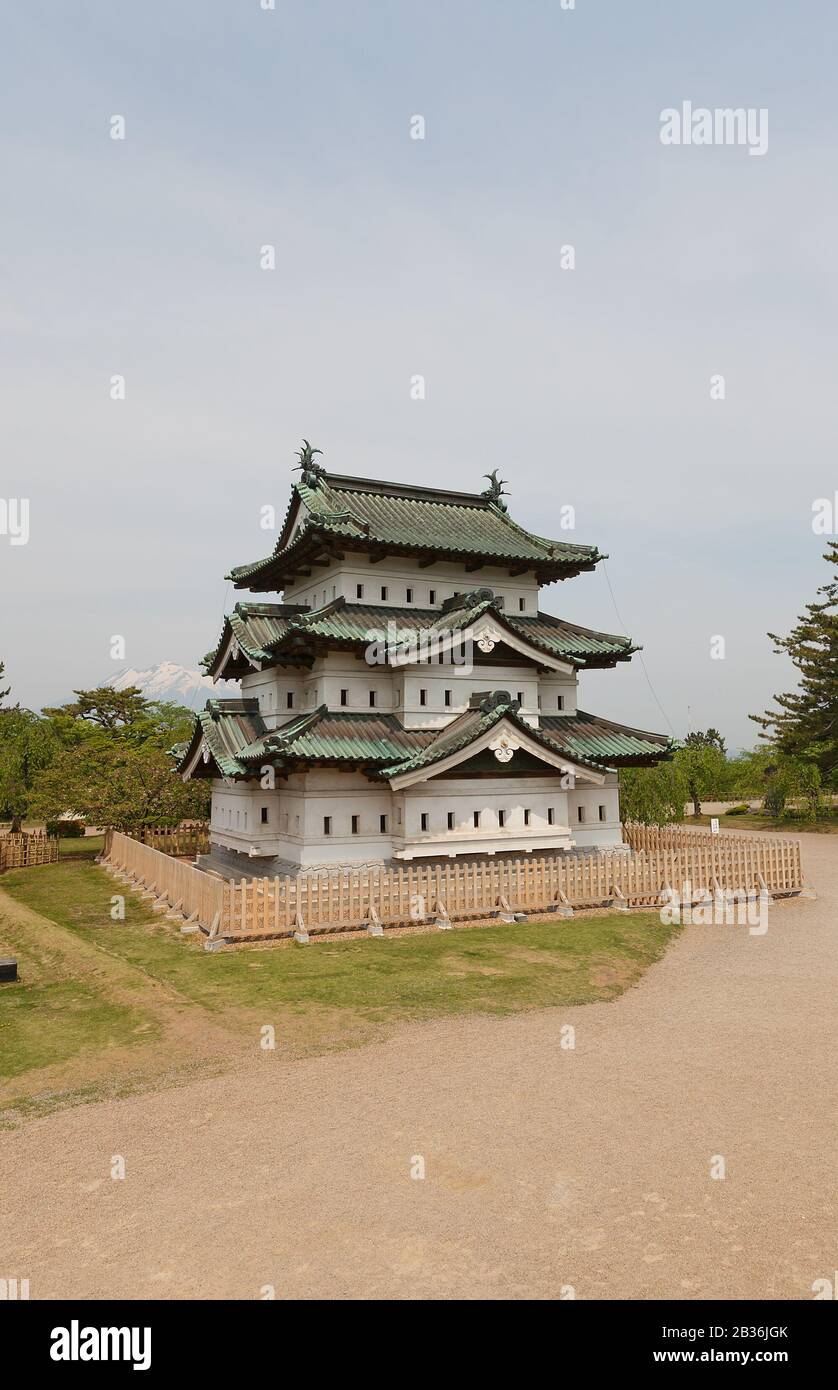 Main keep (donjon) of Hirosaki Castle. Was erected by Tsugaru Nobuhira ...