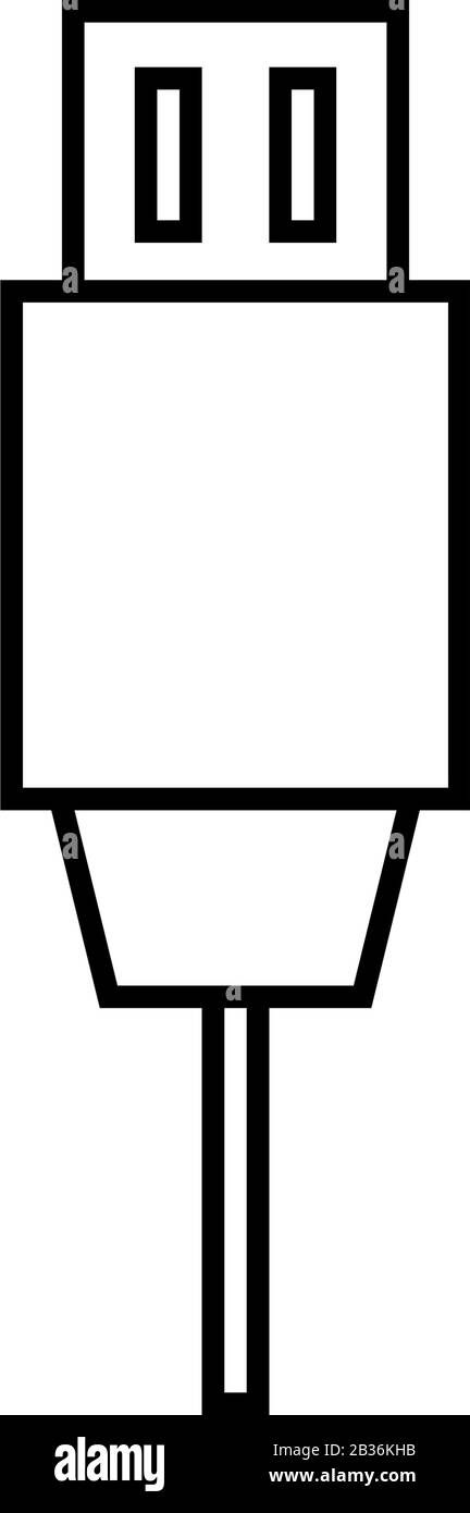 usb socket icon illustrated in vector on white background Stock Vector ...