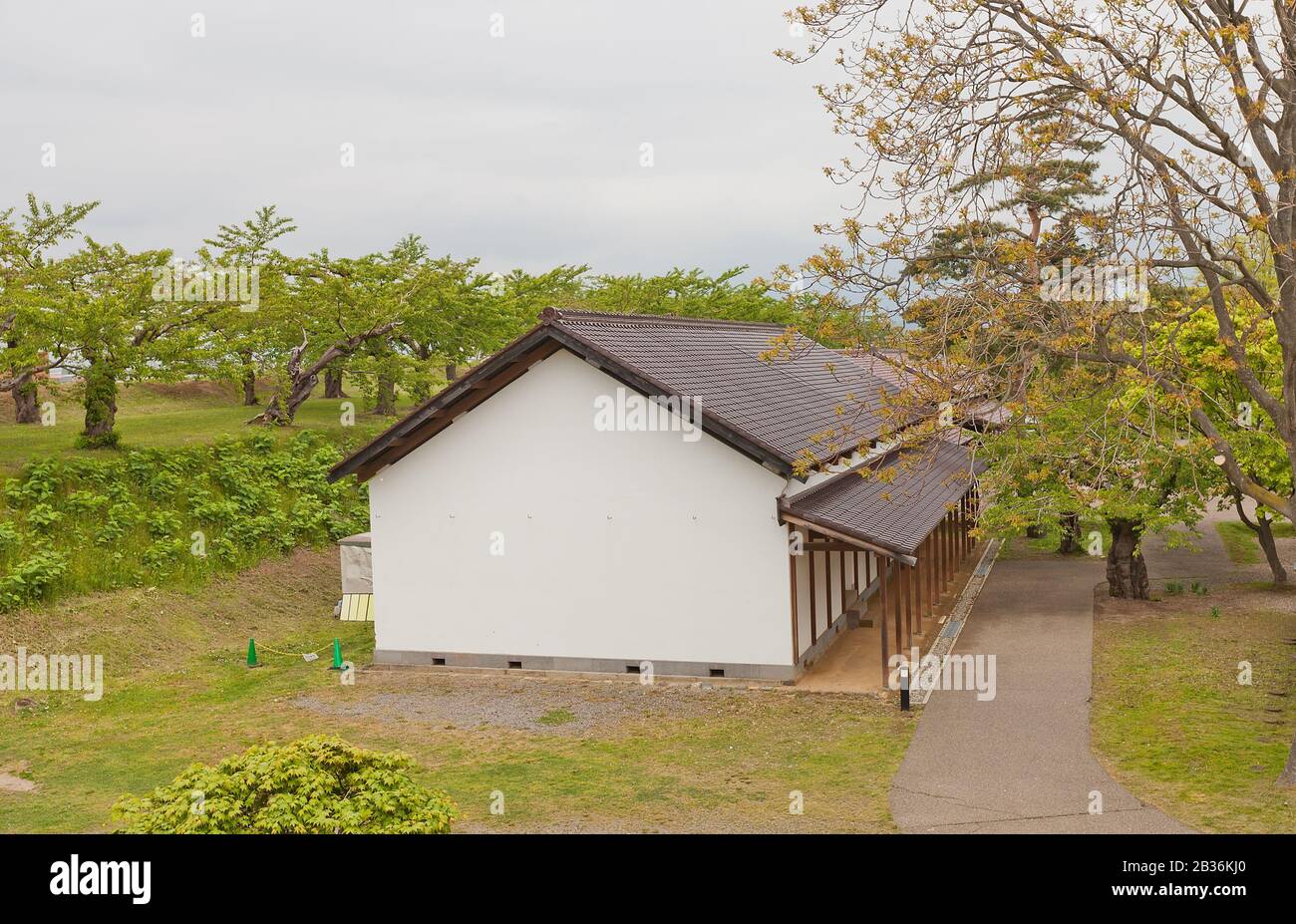 Survived food storage building of Goryokaku Fort in Hakodate, Hokkaido ...