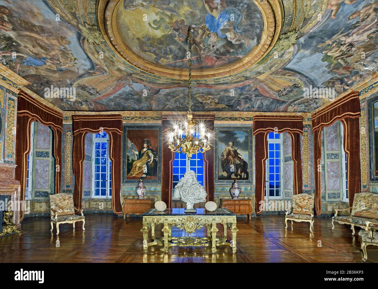 France, Calvados, Balleroy, castle of Balleroy, the Honour room Stock ...