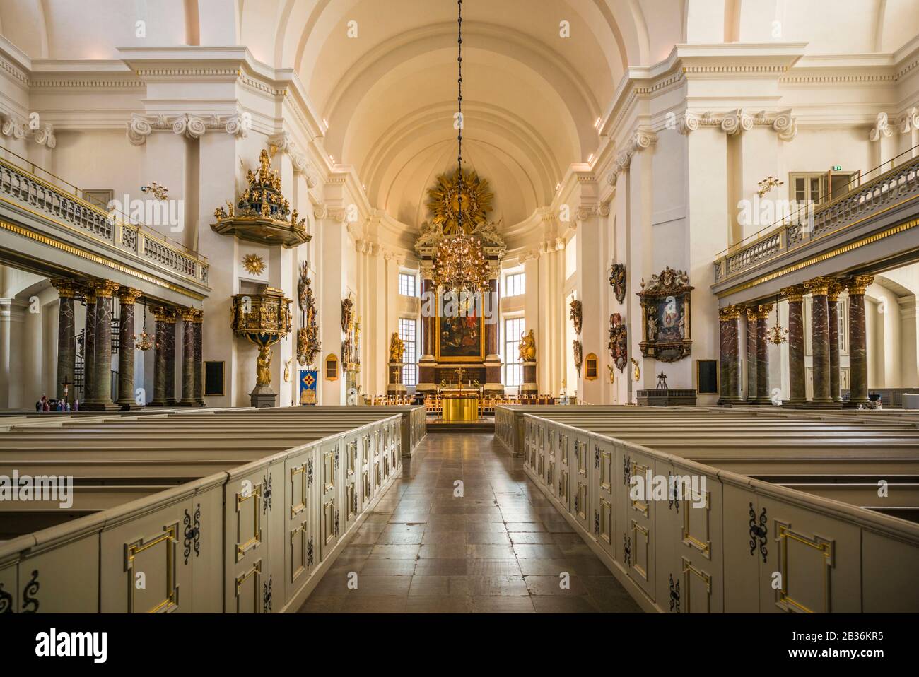 Sweden, Southeast Sweden, Kalmar, Kalmar Domkyrka cathedral, interior ...