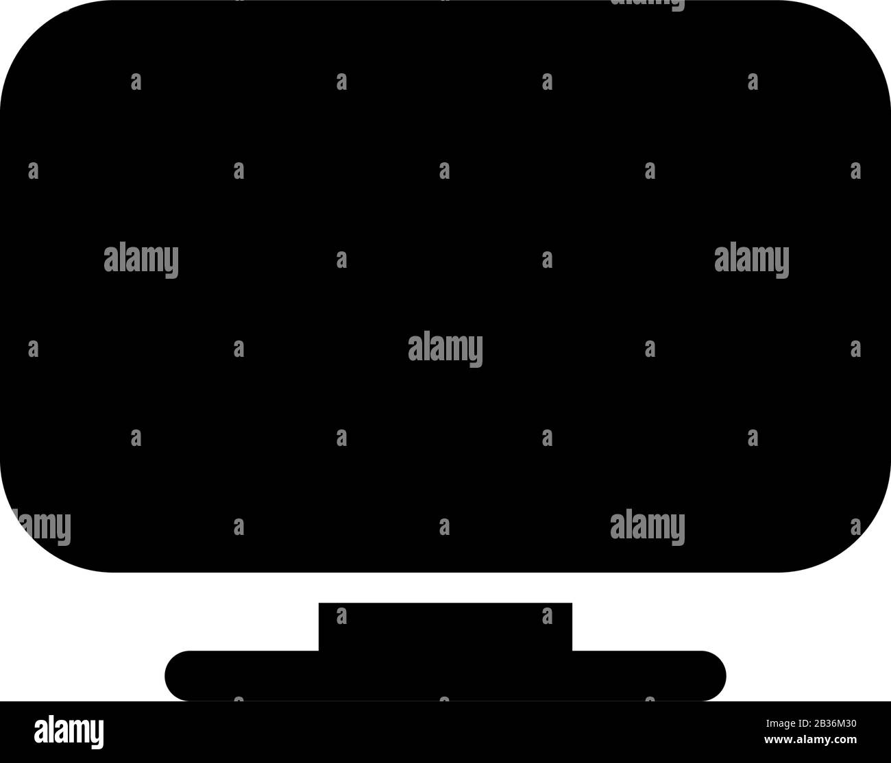 Desktop simple vector icon Black and White Stock Photos & Images - Alamy