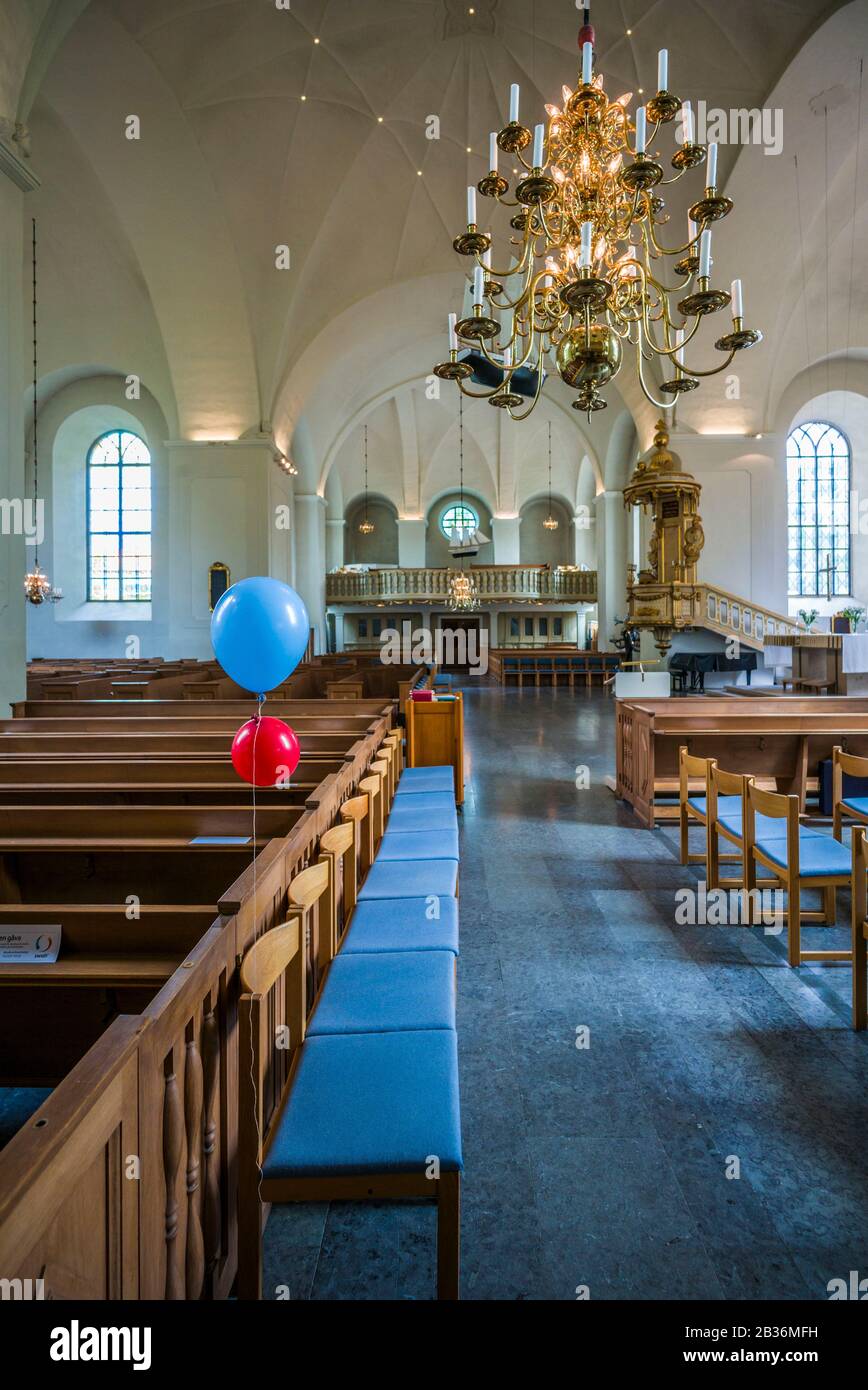 Sweden, Varmland, Karlstad, Domkyrkan cathedral, interior Stock Photo ...