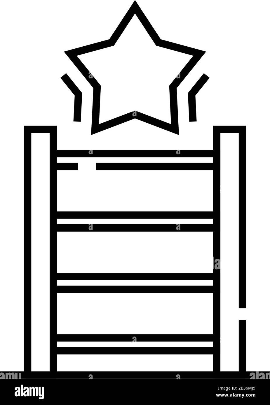 Upstairs line icon, concept sign, outline vector illustration, linear ...