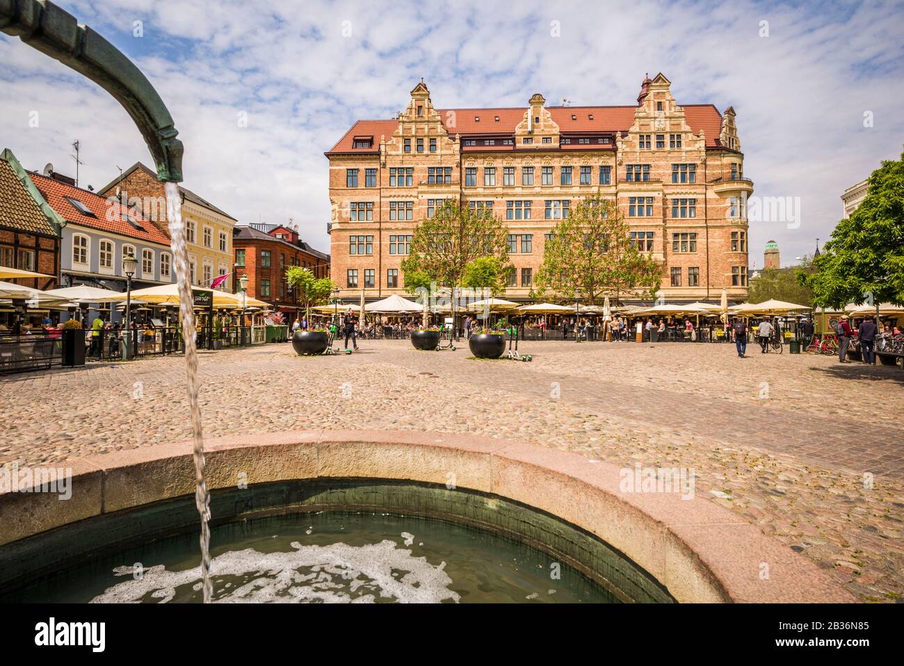 Sweden, Scania, Malmo, Lilla Torg square Stock Photo - Alamy