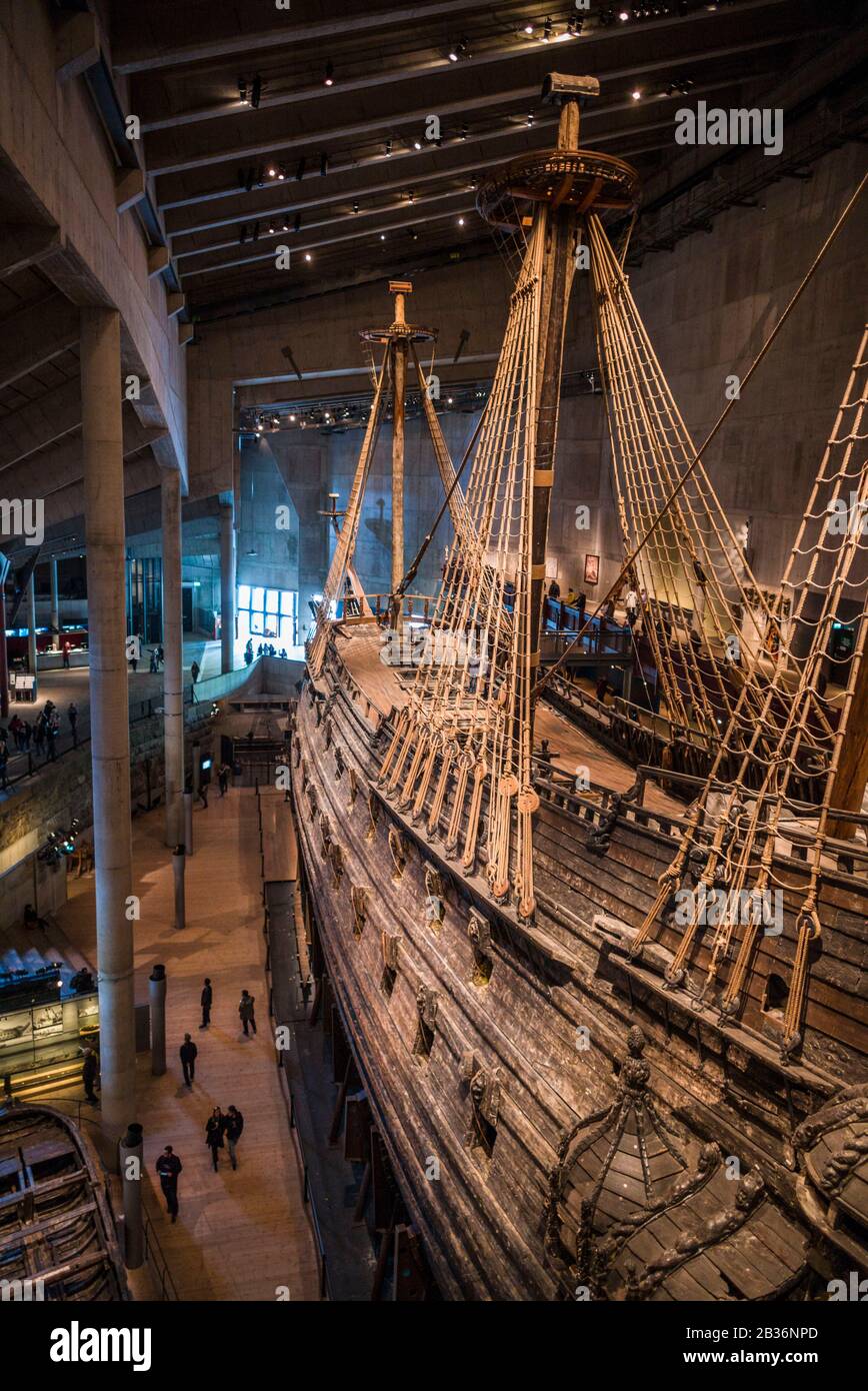 Sweden, Stockholm, Djurgarden, Vasamuseet, museum containing a 17th ...