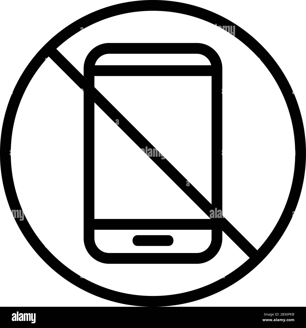 Phone cell banned illustration hi-res stock photography and images - Alamy