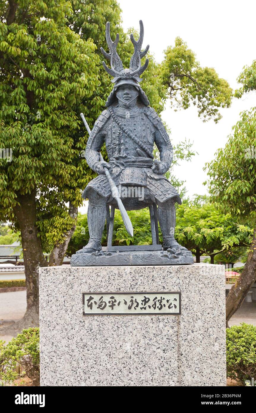 Statue of Honda Tadakatsu in Okazaki Castle, Japan. Tadakatsu (1548 ...