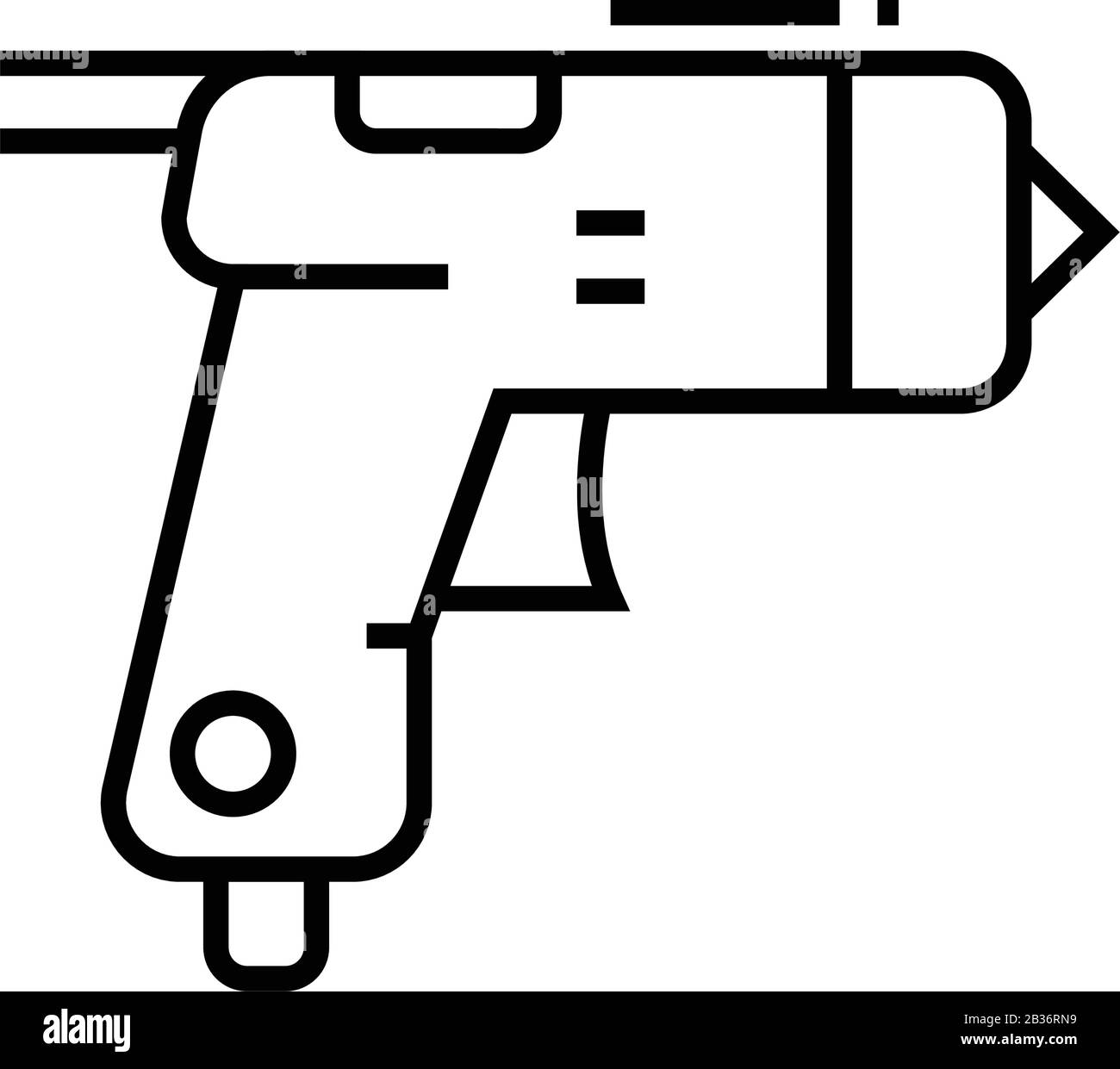 Working instrument line icon, concept sign, outline vector illustration ...