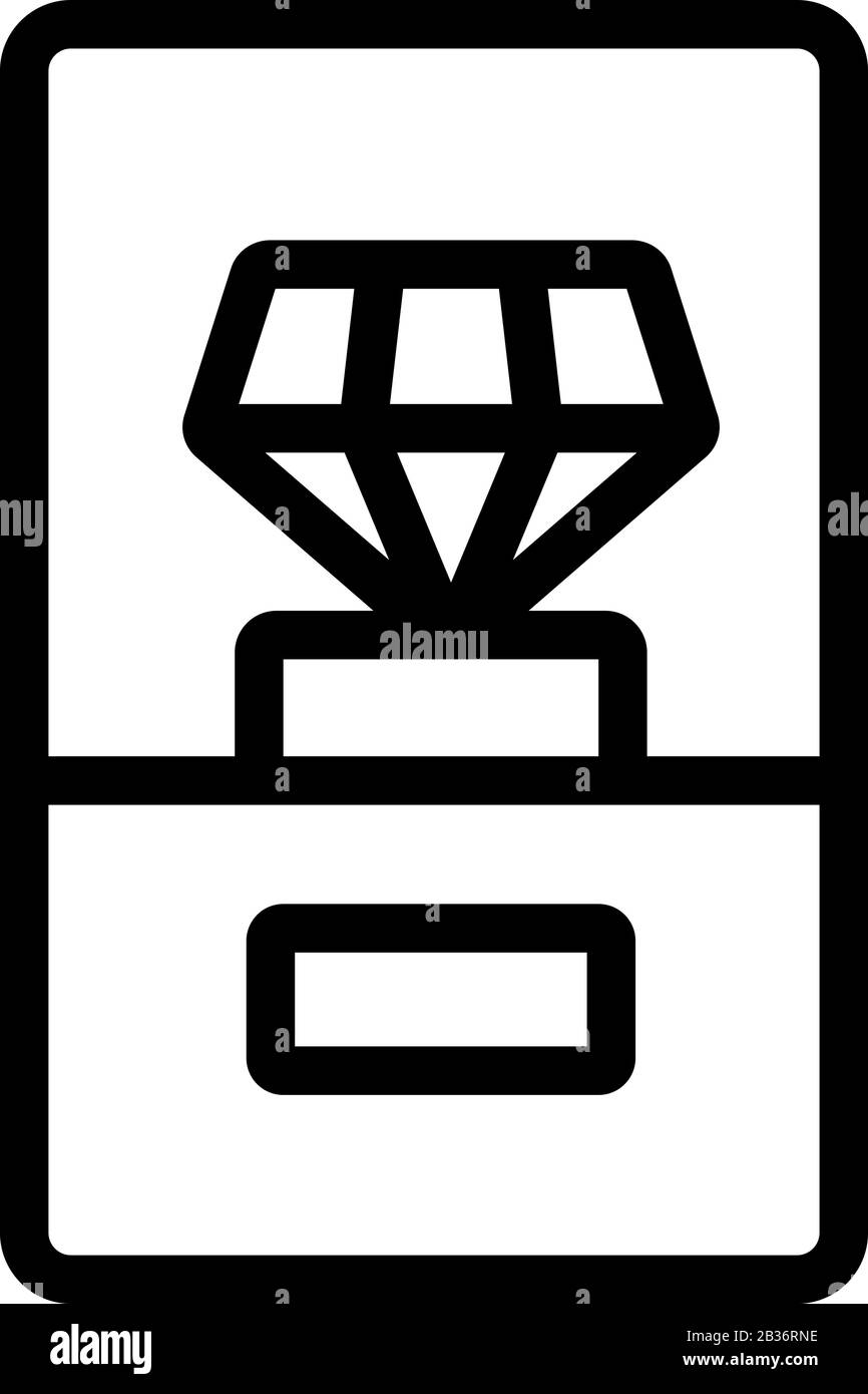 diamond, exhibition icon vector. Isolated contour symbol illustration ...