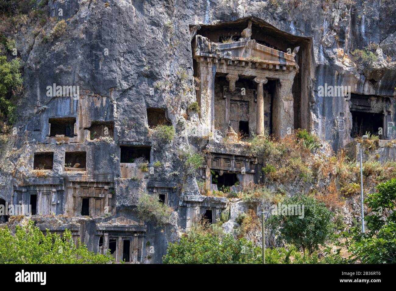 Turkey, Mugla province, Fethiye, lycian tombs Stock Photo - Alamy