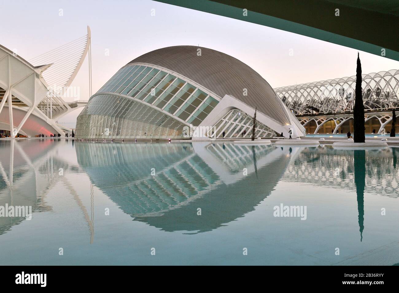 Spain, Valencia, City of Sciences and Arts by architect Santiago ...