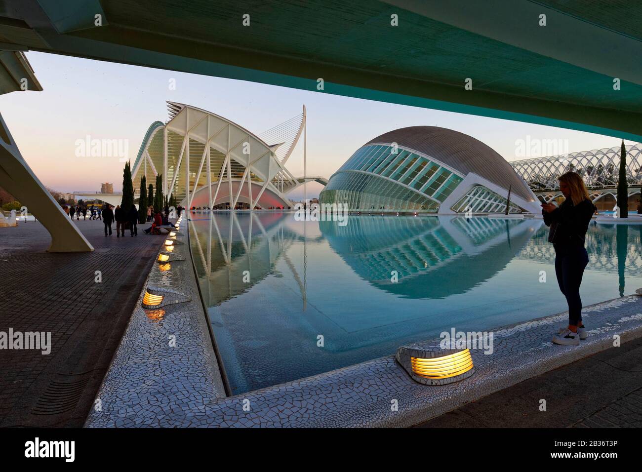 Spain, Valencia, City of Sciences and Arts by architect Santiago ...