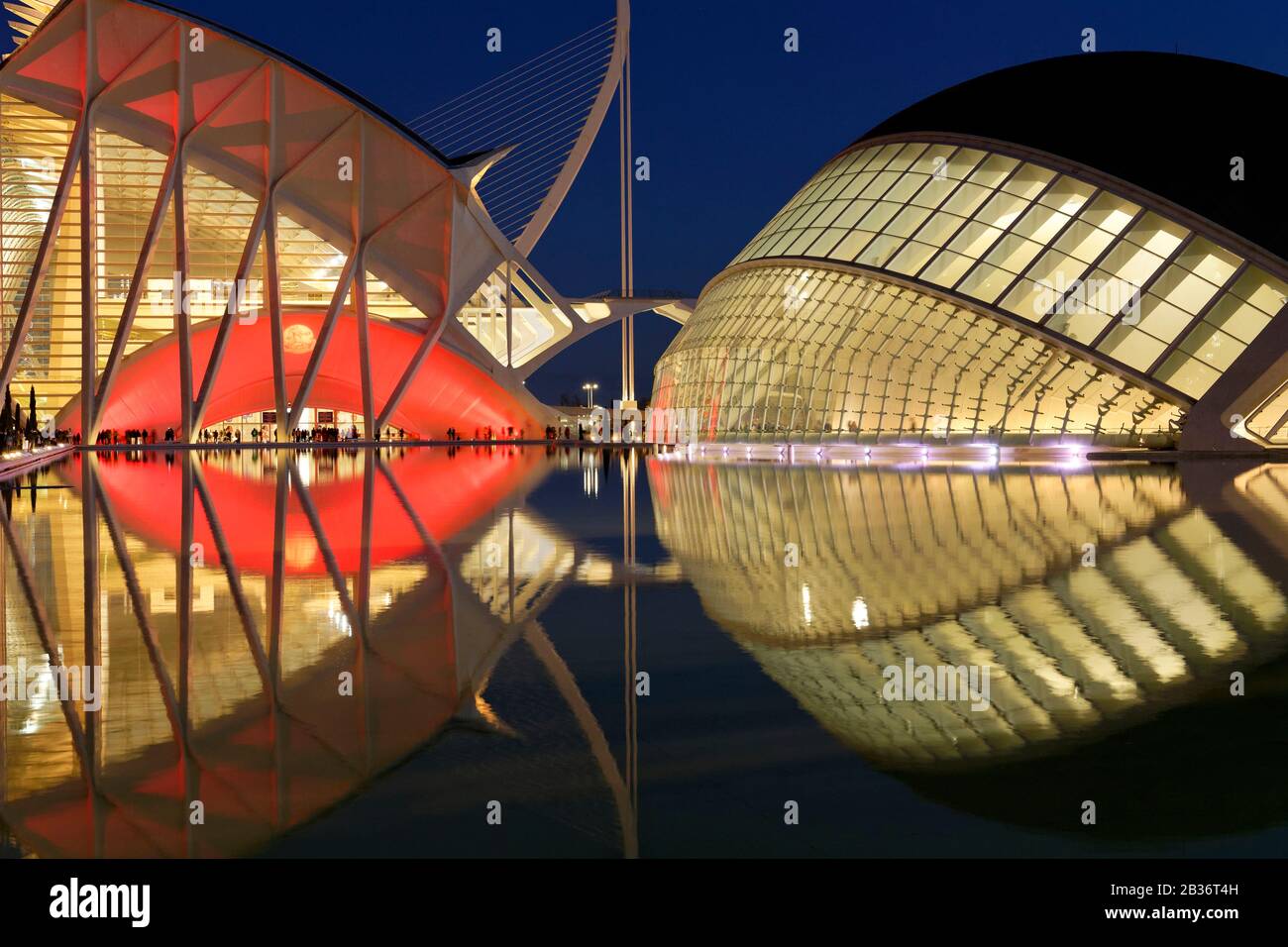 Spain, Valencia, City of Sciences and Arts by architect Santiago ...