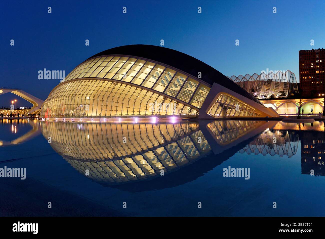 Spain, Valencia, City of Sciences and Arts by architect Santiago ...