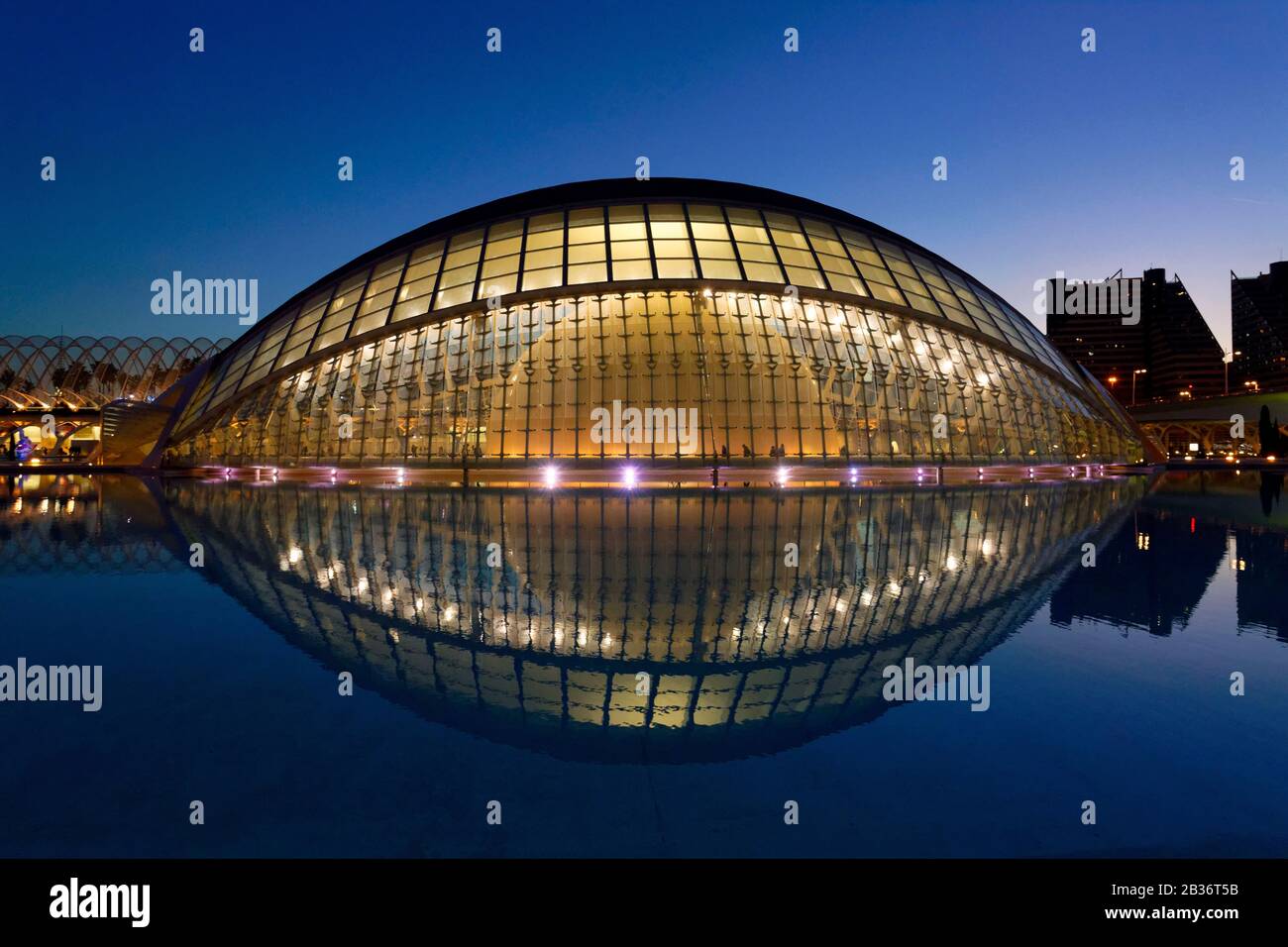 Spain, Valencia, City of Sciences and Arts by architect Santiago ...