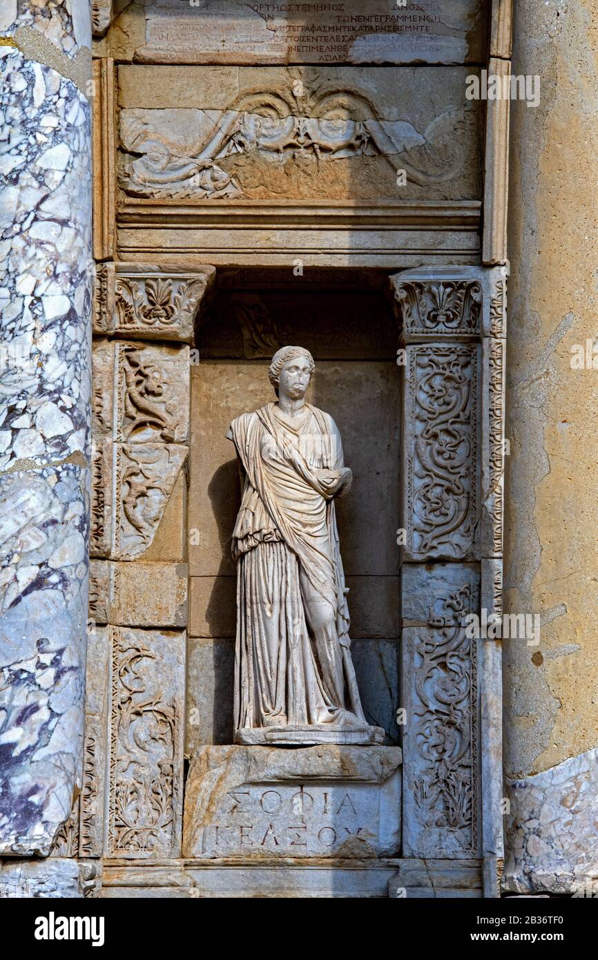 Turkey, Izmir province, archeological site of Ephesus, Celsius library ...